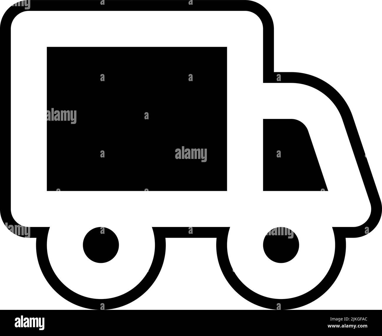 delivery car icon black vector illustration Stock Vector Image & Art ...