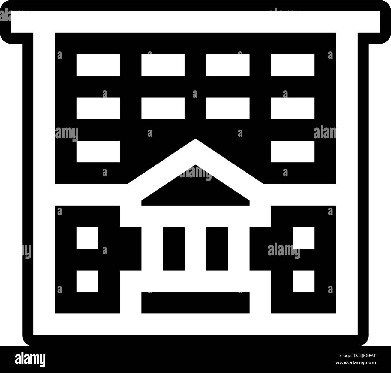 bank icon black vector illustration Stock Vector Image & Art - Alamy