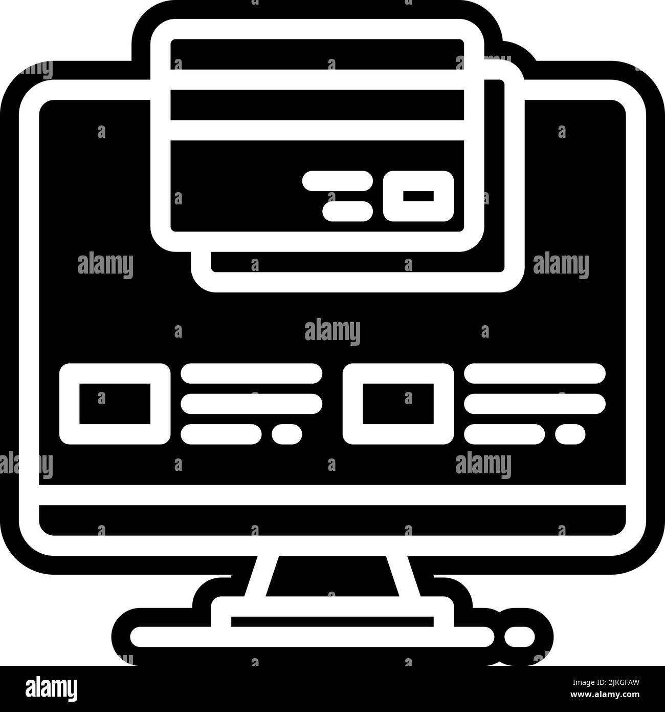 online payment icon black vector illustration Stock Vector Image & Art ...