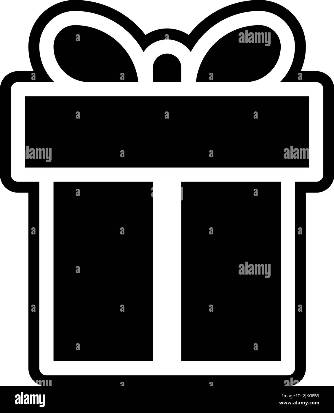 gift box icon black vector illustration Stock Vector Image & Art - Alamy