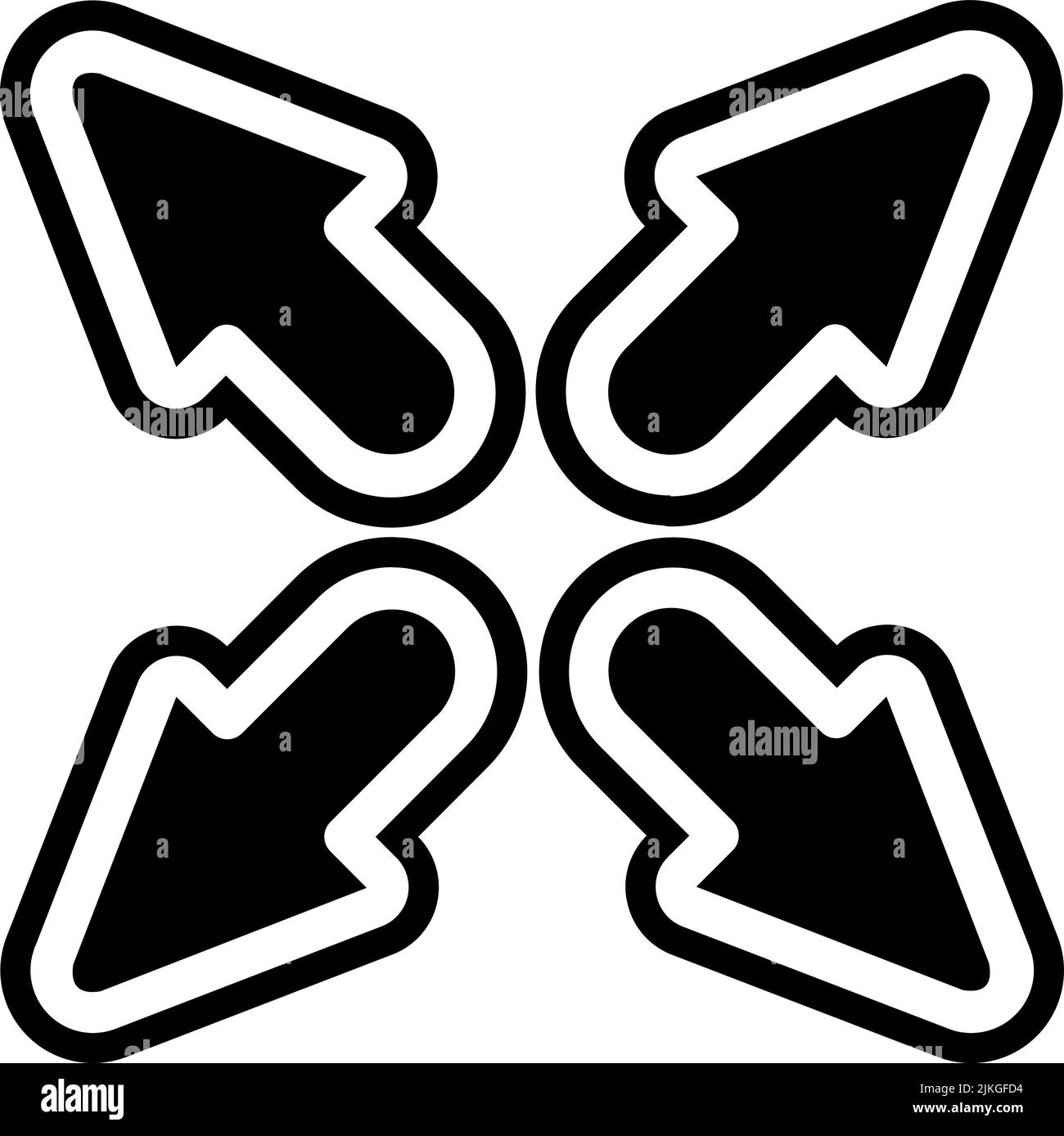 expand icon black vector illustration Stock Vector Image & Art - Alamy