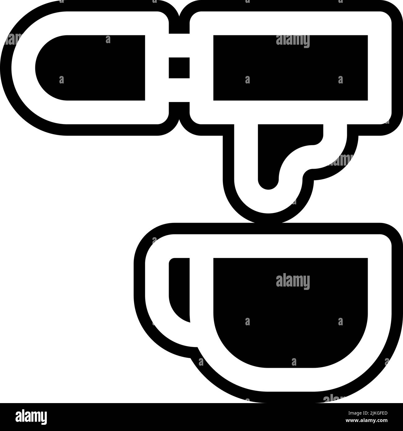 espresso icon black vector illustration Stock Vector Image & Art - Alamy