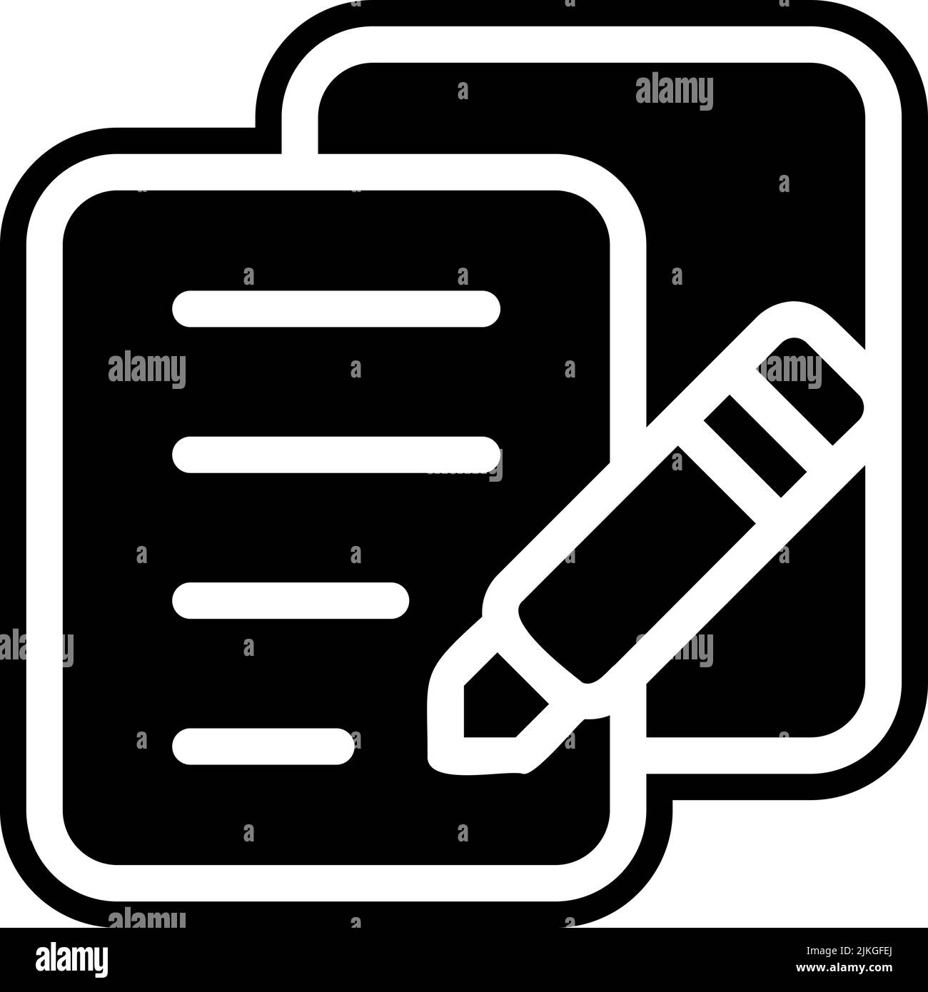 exam icon black vector illustration Stock Vector Image & Art - Alamy