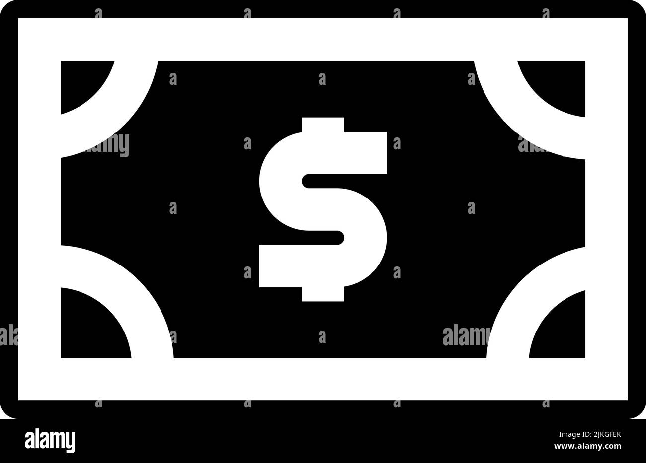 dollar icon black vector illustration Stock Vector Image & Art - Alamy