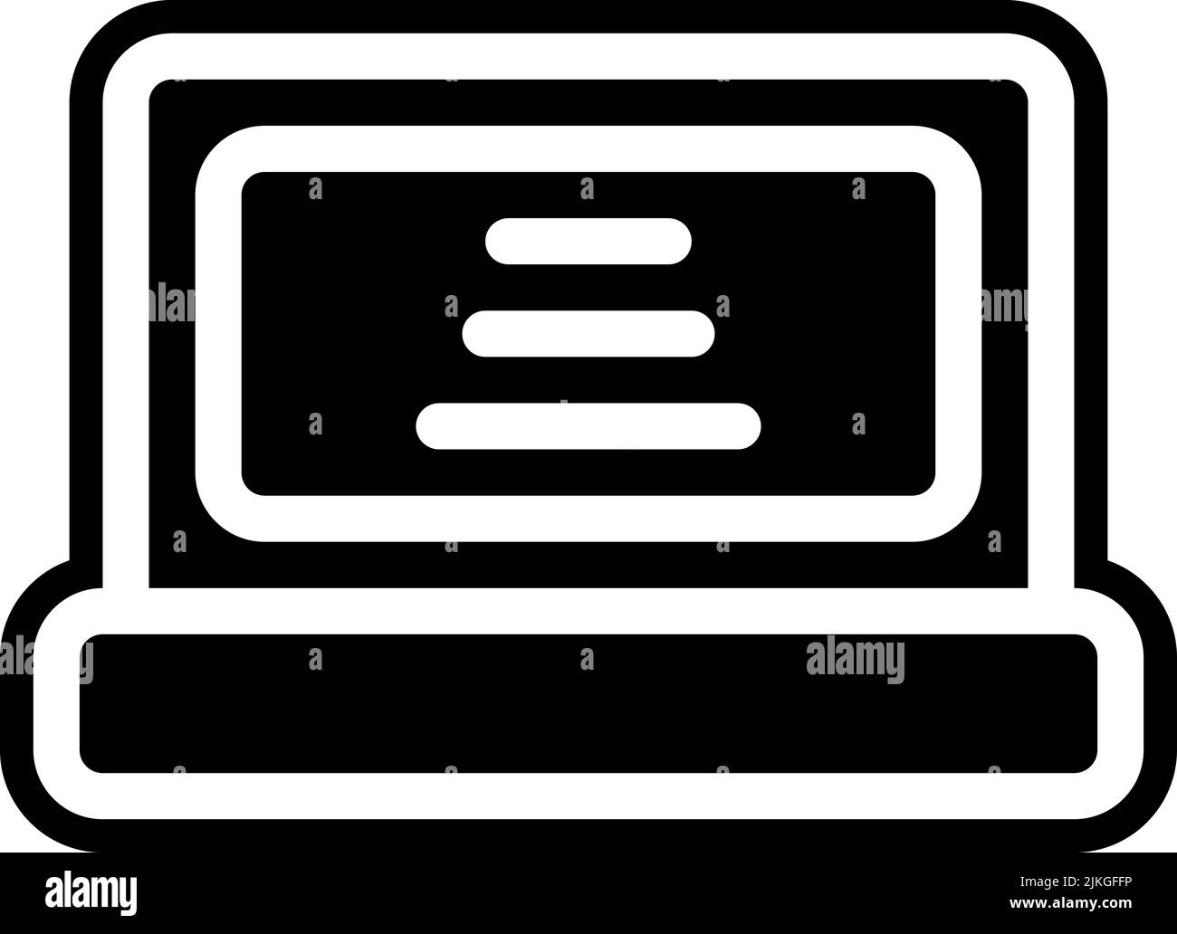laptop icon black vector illustration Stock Vector Image & Art - Alamy