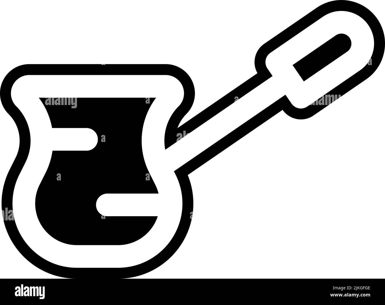 turkish cezve icon black vector illustration Stock Vector Image & Art ...