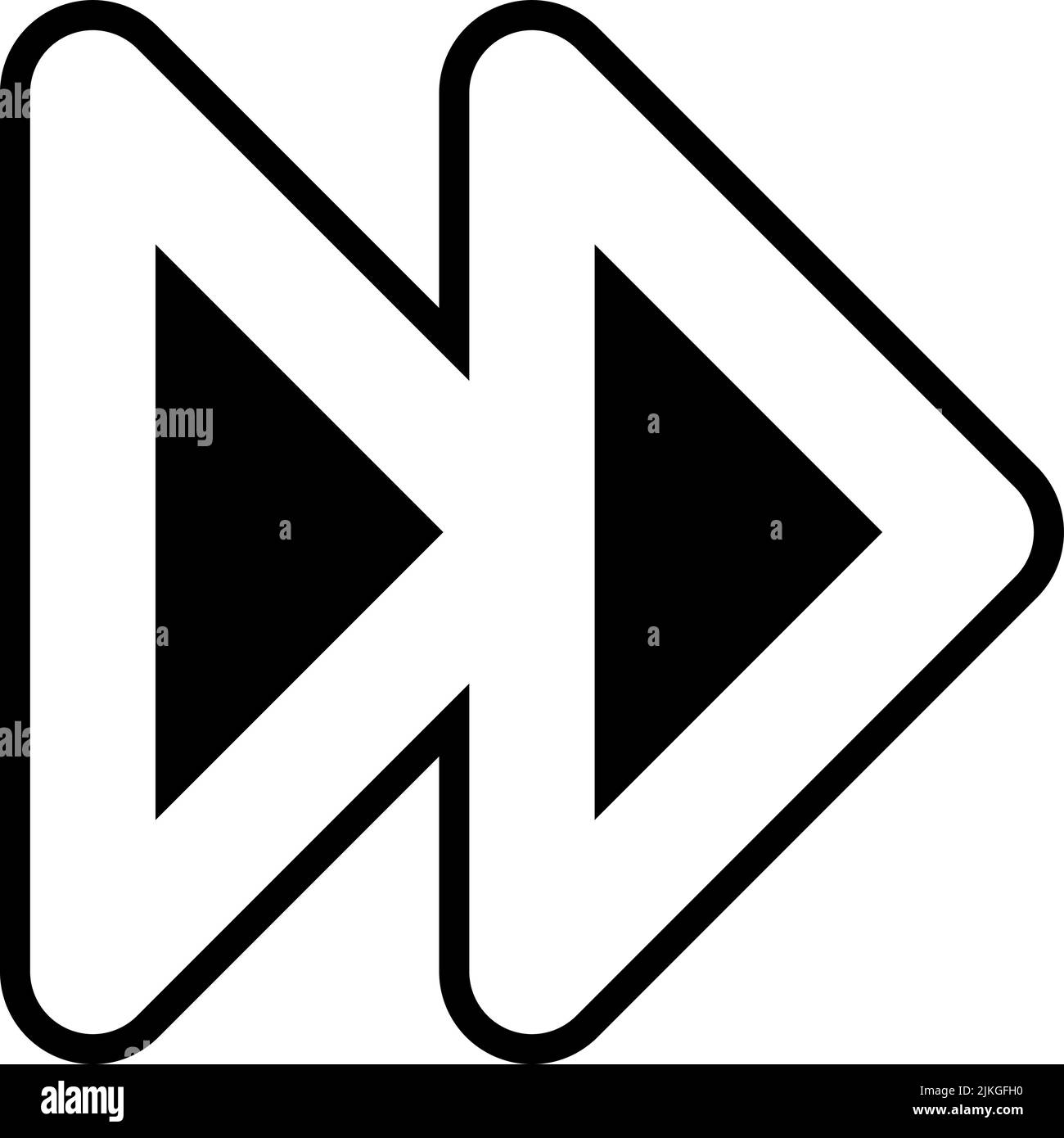 fast forward icon black vector illustration Stock Vector Image & Art ...