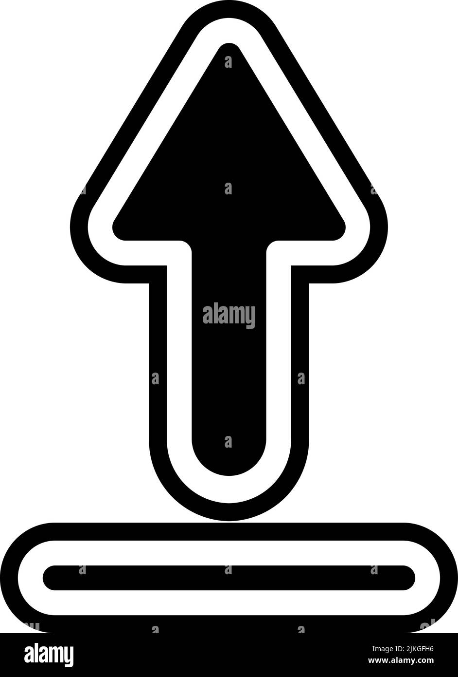 upload icon black vector illustration Stock Vector Image & Art - Alamy