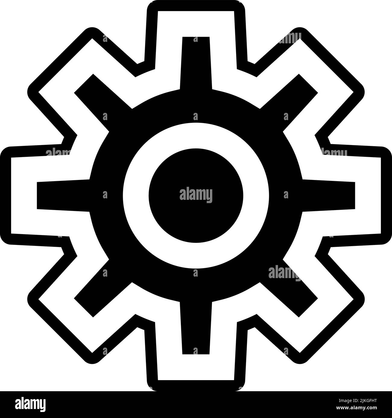 gear icon black vector illustration Stock Vector Image & Art - Alamy