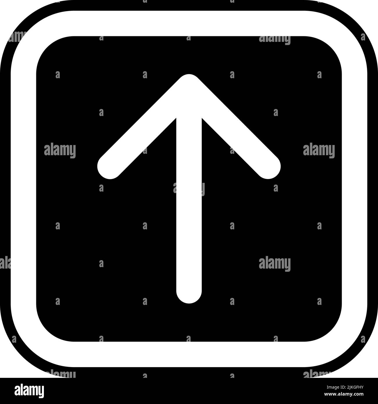 arrow up icon black vector illustration Stock Vector Image & Art - Alamy