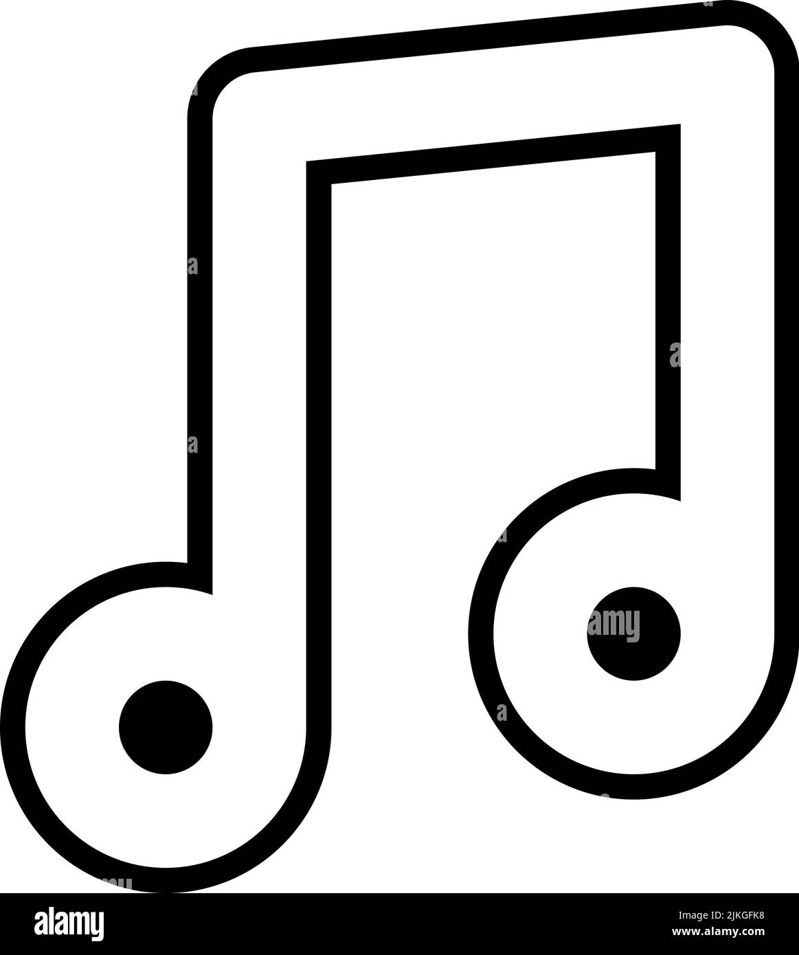 music icon black vector illustration Stock Vector Image & Art - Alamy