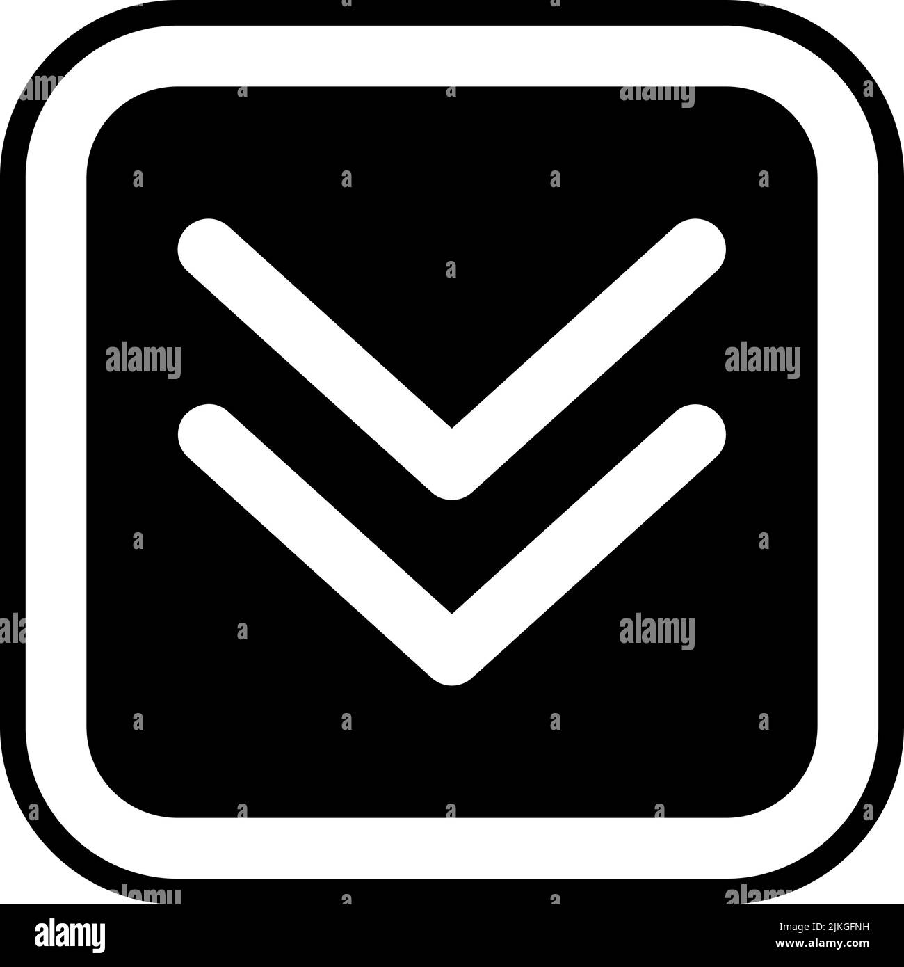 down arrow icon black vector illustration Stock Vector Image & Art - Alamy