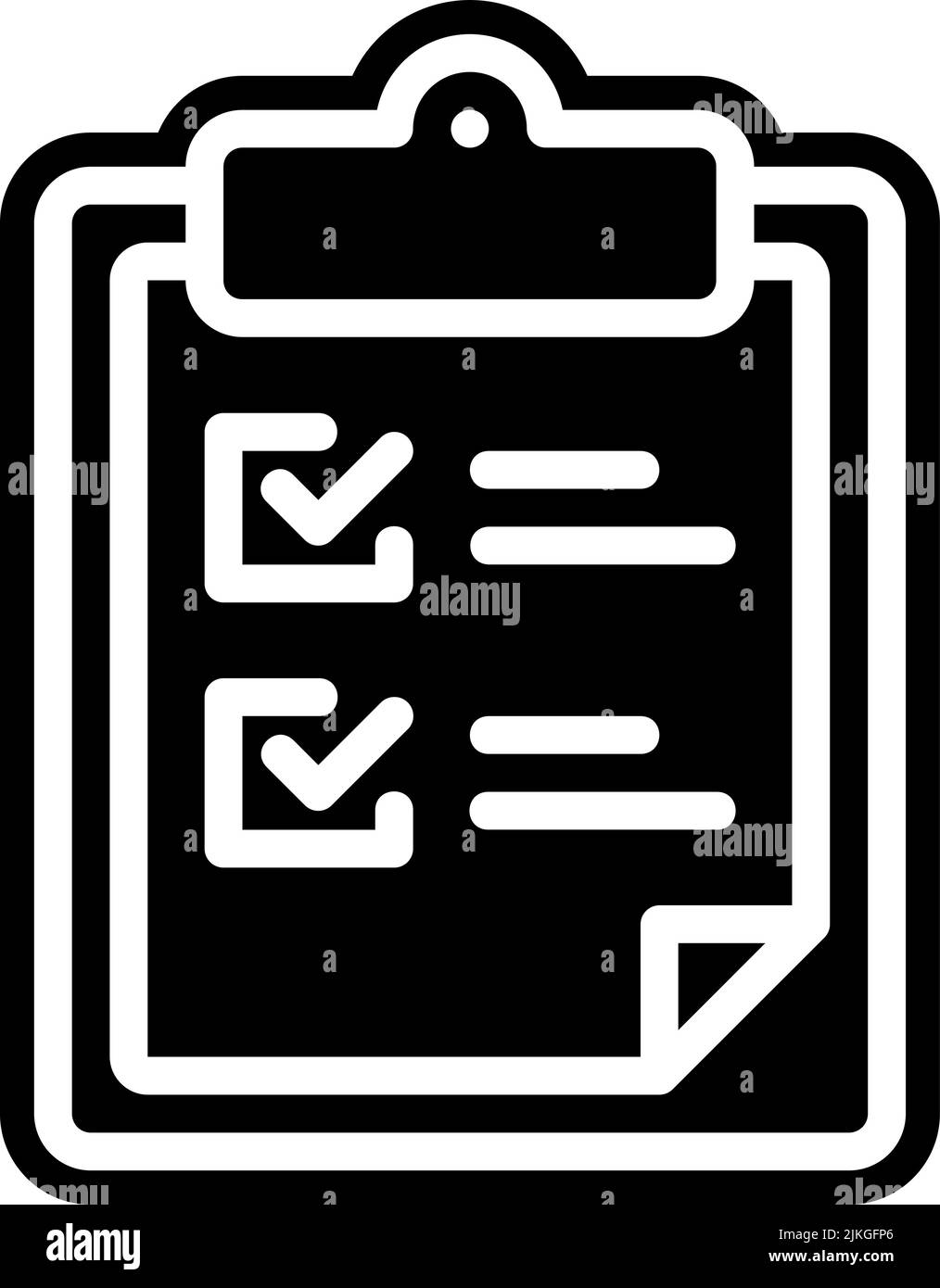 checklist icon black vector illustration Stock Vector Image & Art - Alamy