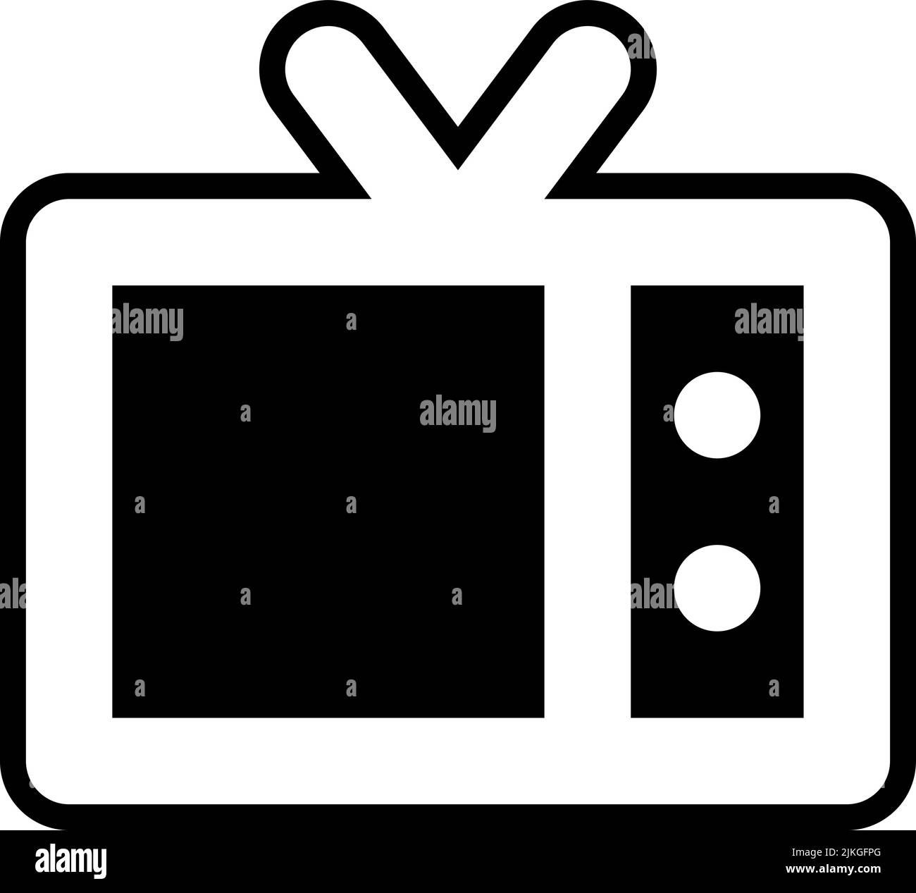 television icon black vector illustration Stock Vector Image & Art - Alamy