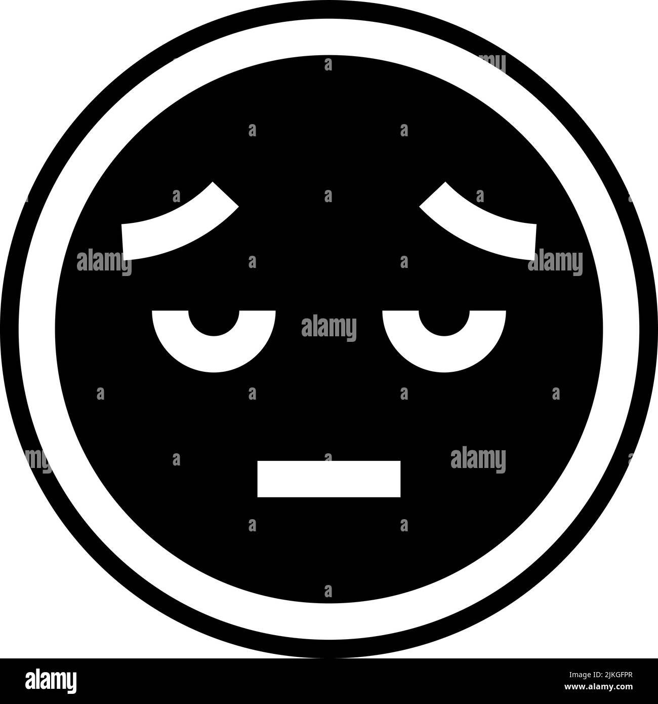 sad icon black vector illustration Stock Vector Image & Art - Alamy