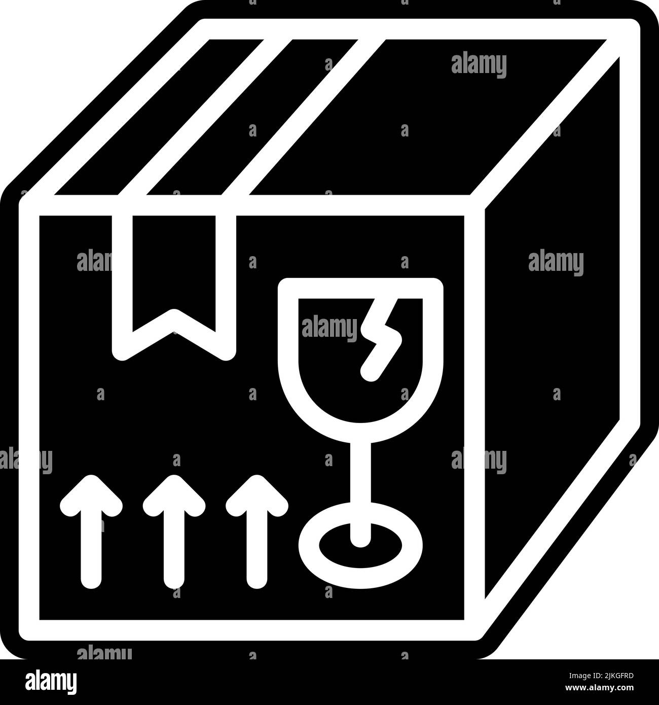 fragile icon black vector illustration Stock Vector Image & Art - Alamy
