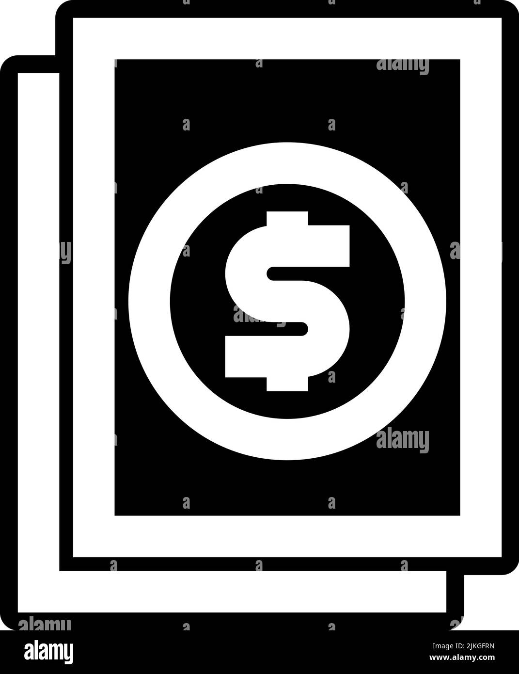 invoice icon black vector illustration Stock Vector Image & Art - Alamy