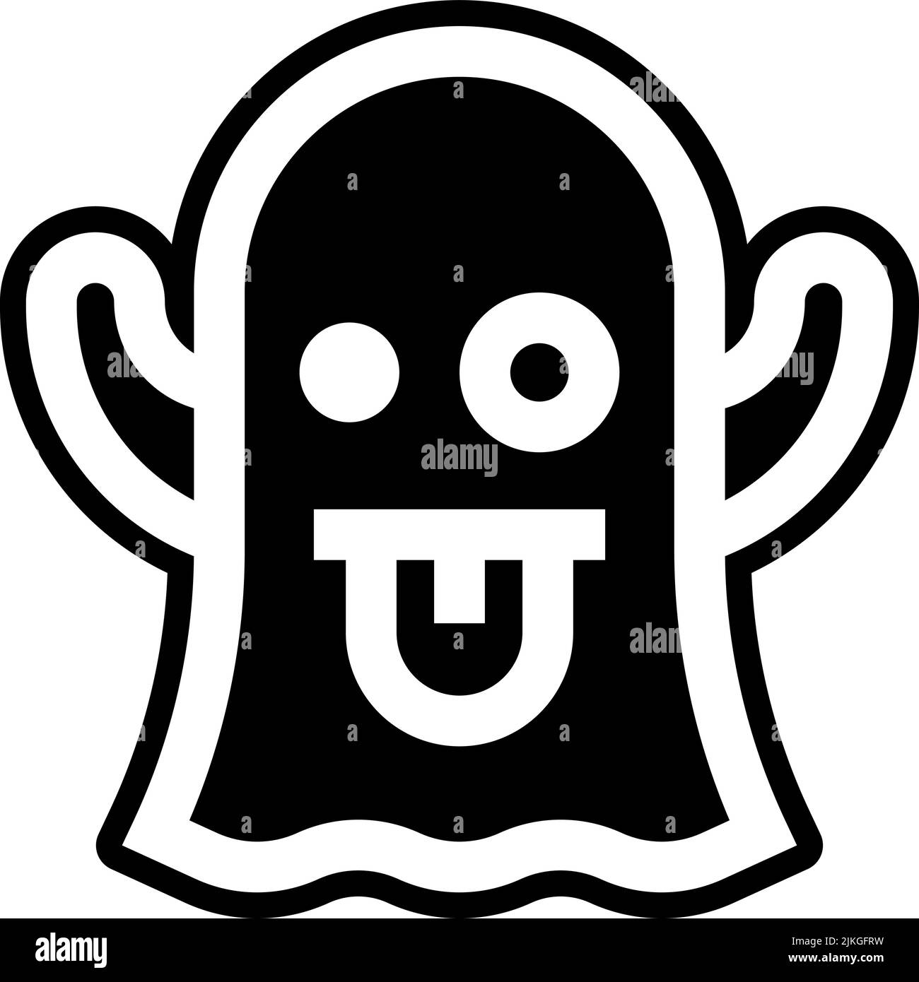 ghost icon black vector illustration Stock Vector Image & Art - Alamy