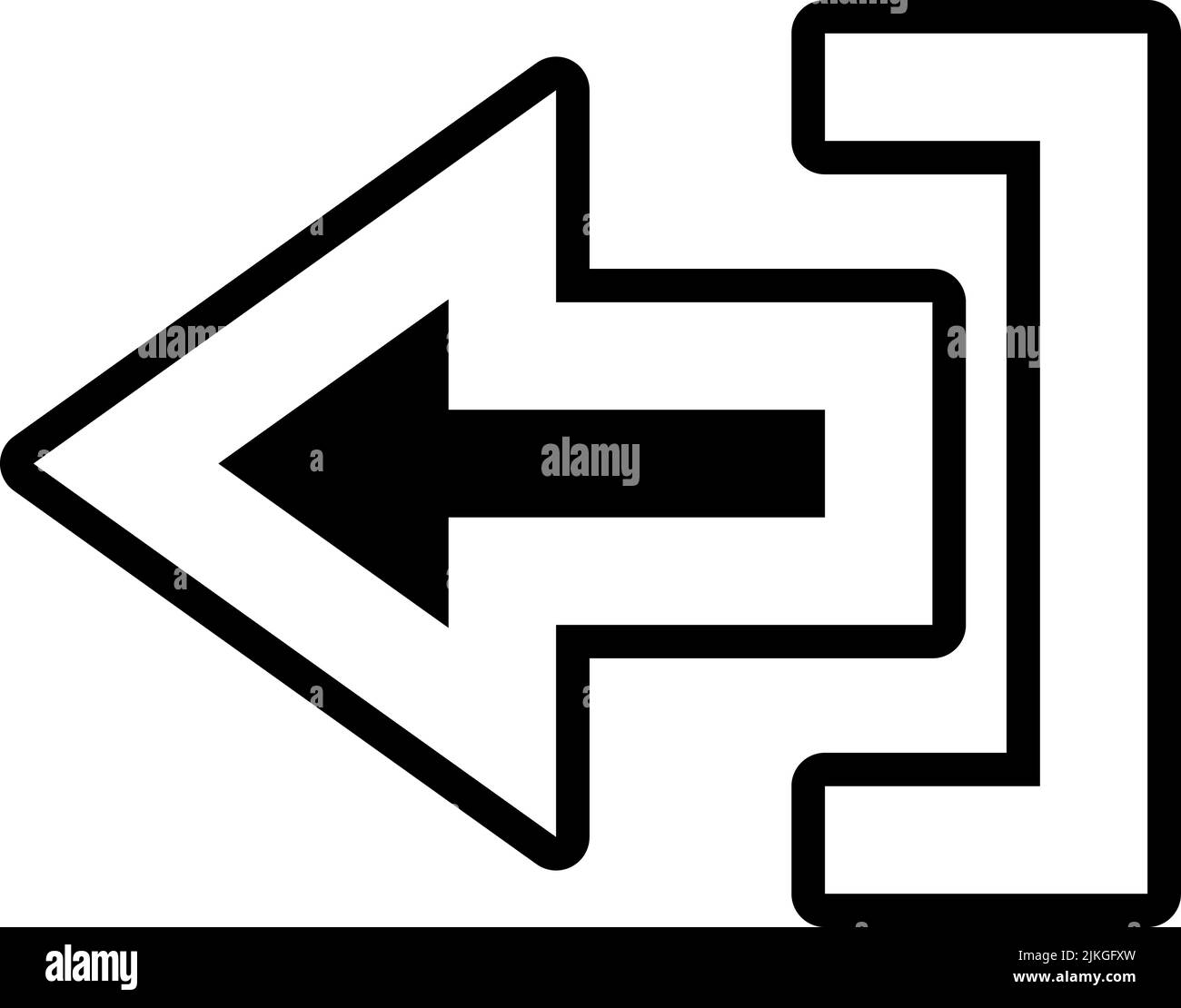exit icon black vector illustration Stock Vector Image & Art - Alamy