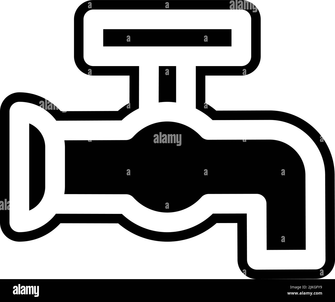 water tap icon black vector illustration Stock Vector Image & Art - Alamy