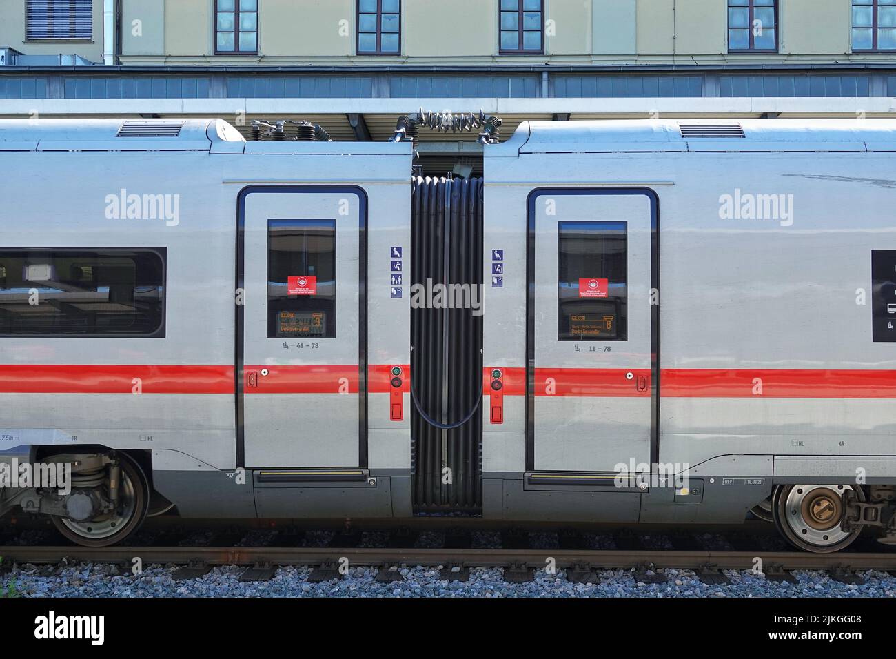 Picture shows a selective view of the entry and exit doors of an ICE ...