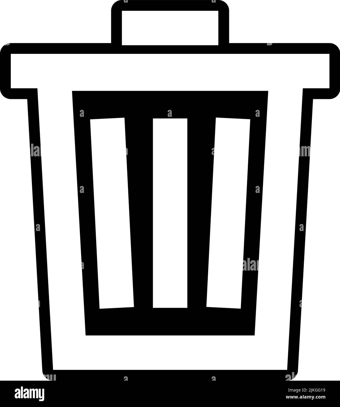trash can icon black vector illustration Stock Vector Image & Art - Alamy