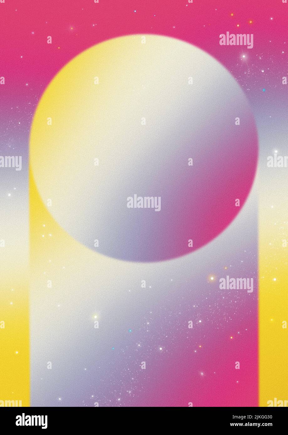 Pink yellow blue Gradient Pastel Retro Future Space Nostalgia Abstract ...