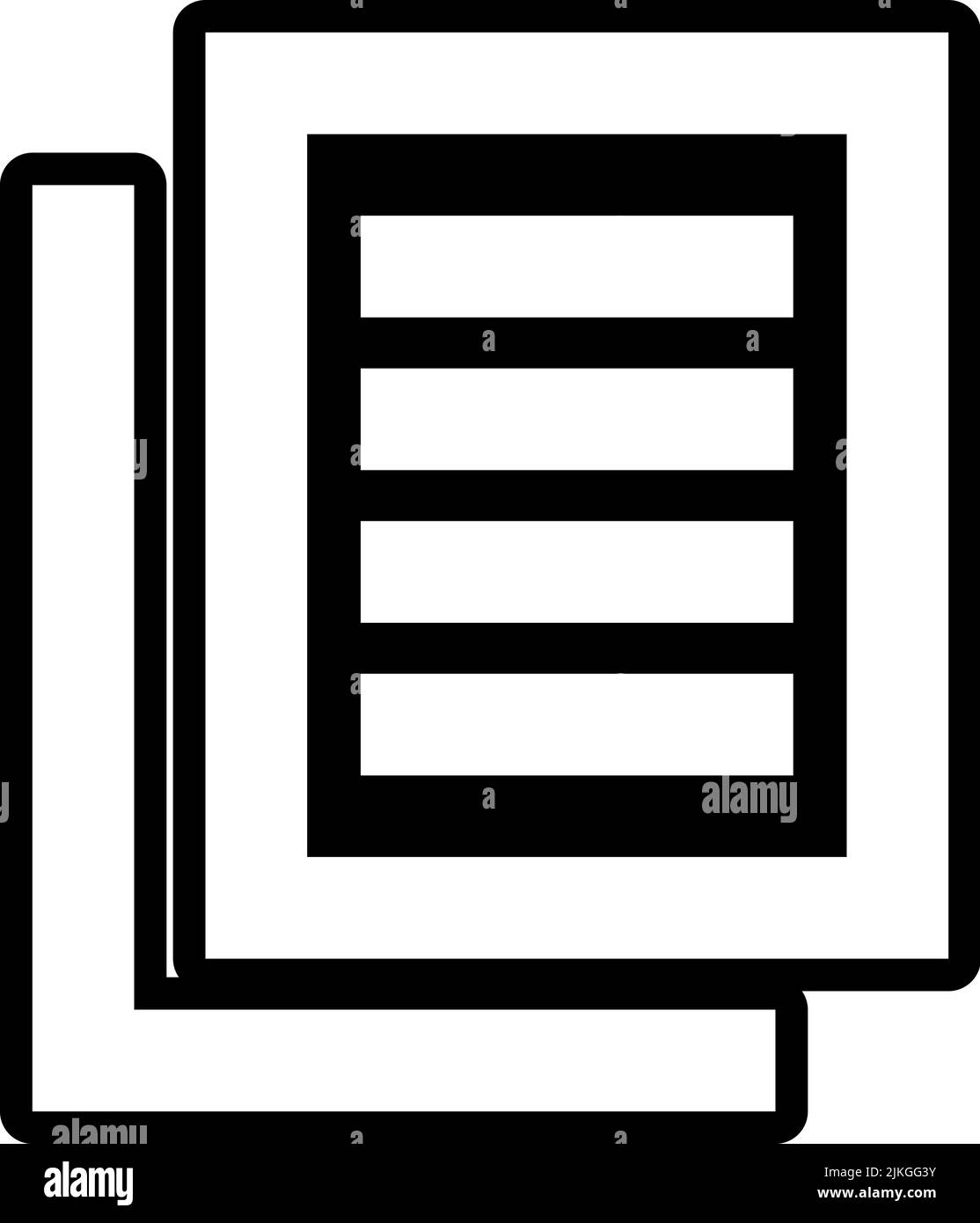 files icon black vector illustration Stock Vector Image & Art - Alamy