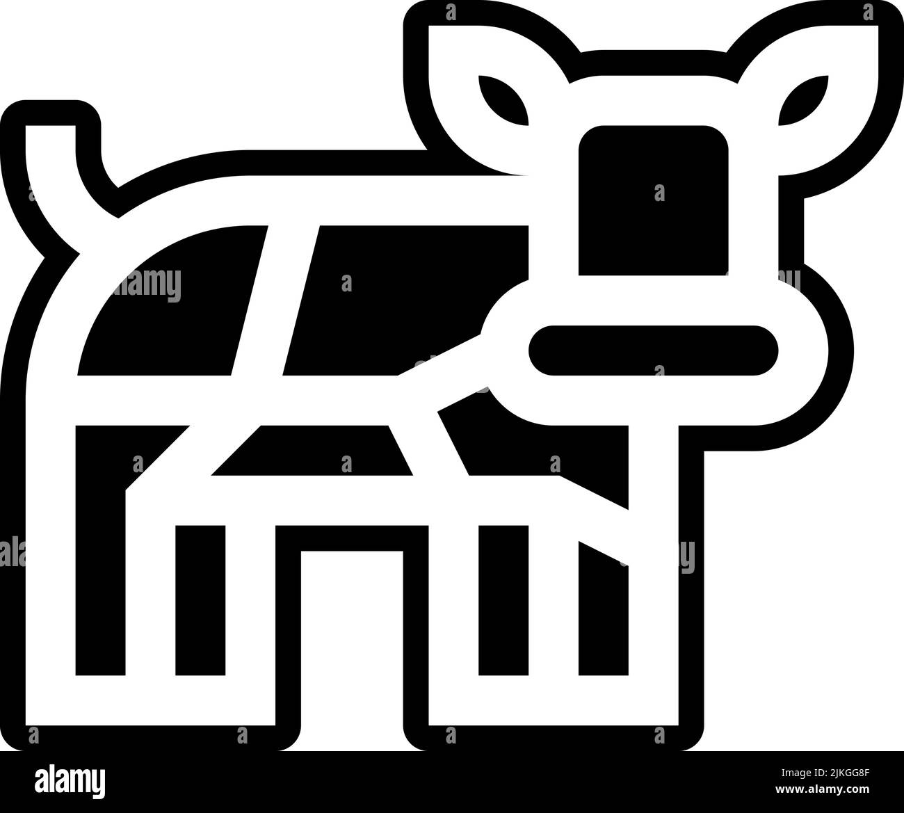 cow icon black vector illustration Stock Vector Image & Art - Alamy