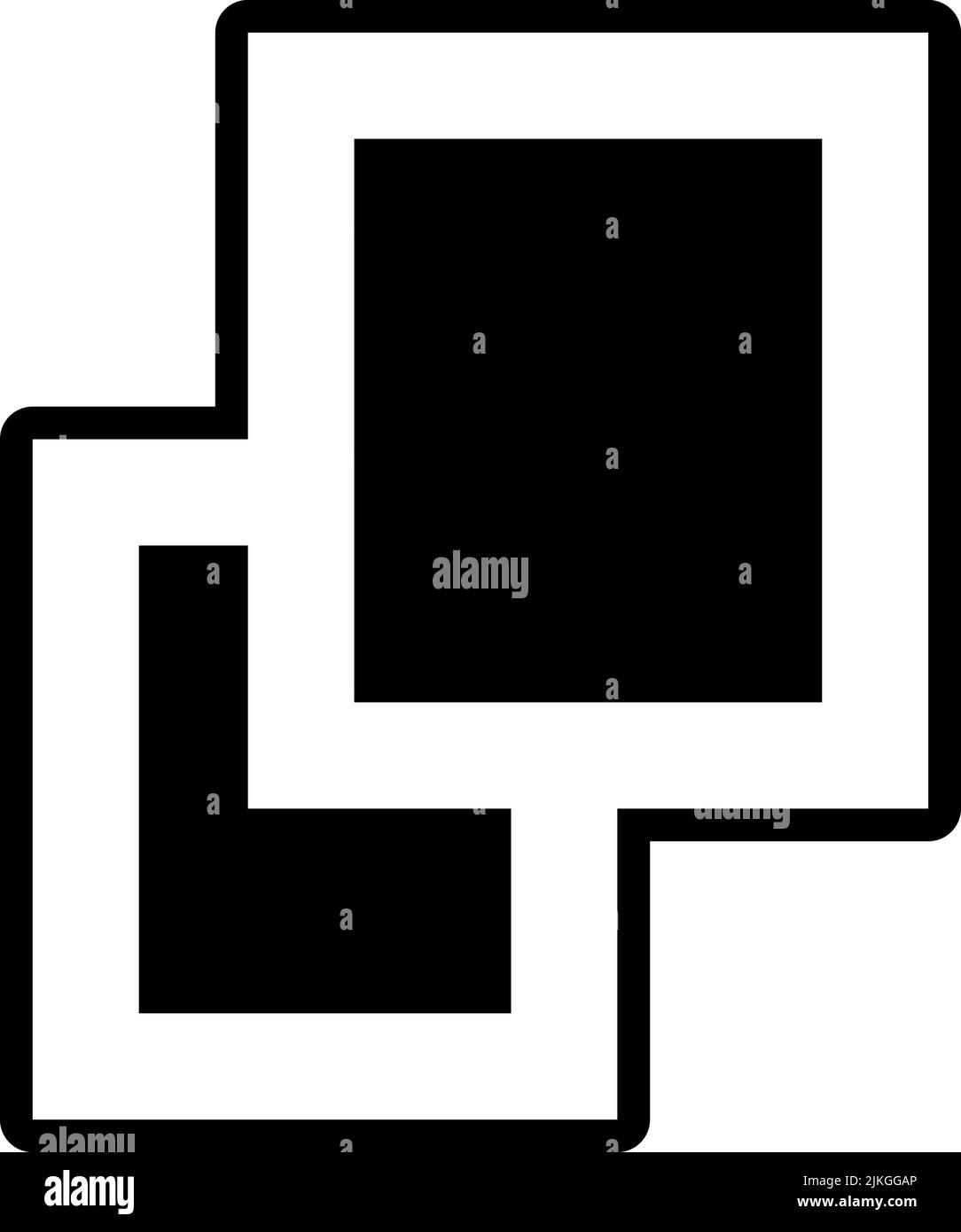 copy icon black vector illustration Stock Vector Image & Art - Alamy