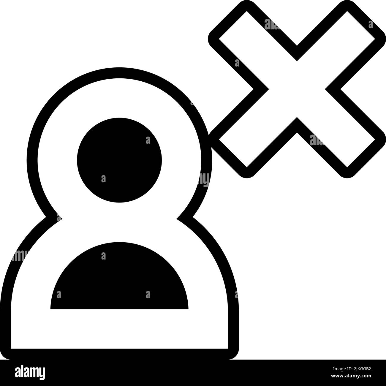 delete user icon black vector illustration Stock Vector Image & Art - Alamy