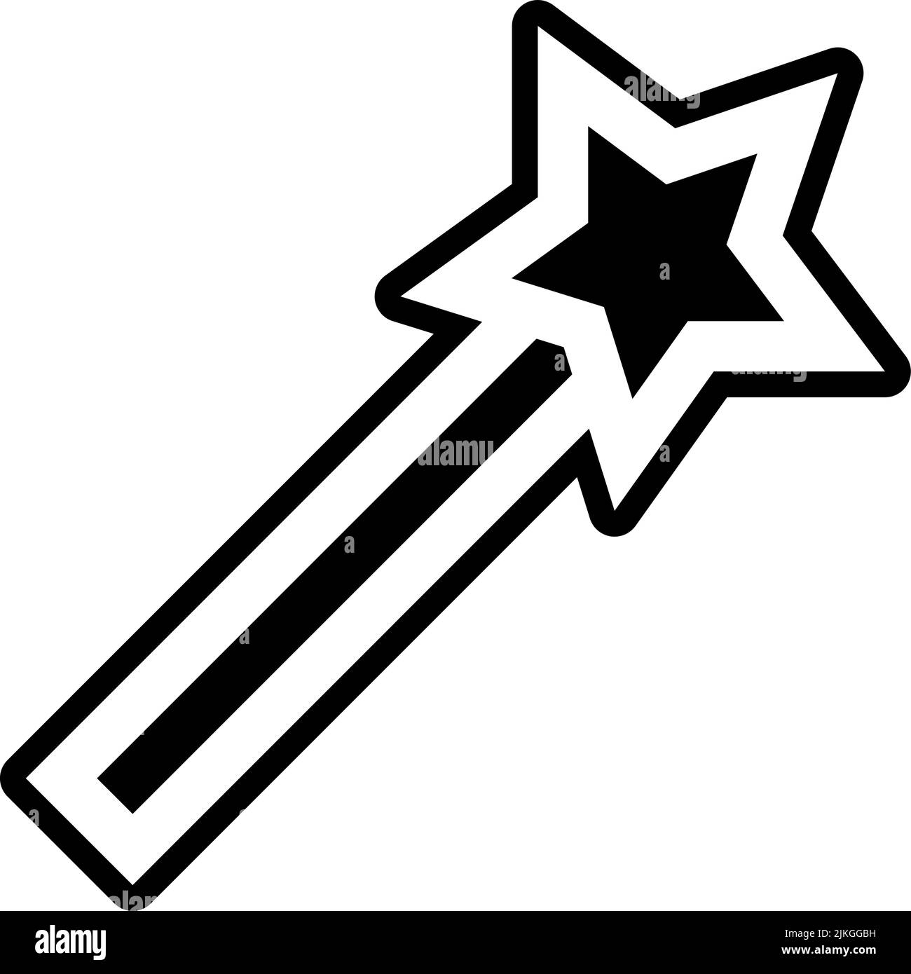 wand icon black vector illustration Stock Vector Image & Art - Alamy