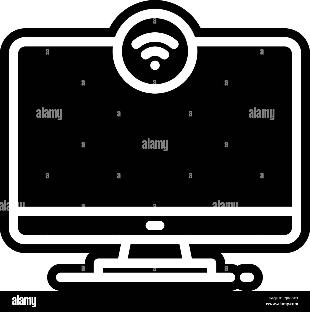 monitor icon black vector illustration Stock Vector Image & Art - Alamy