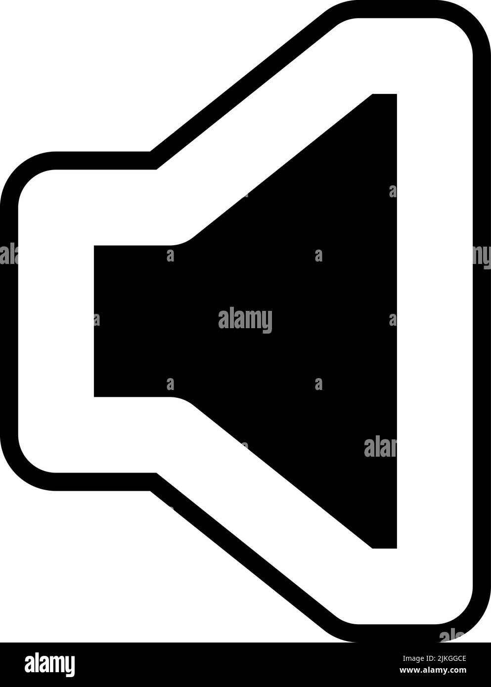 mute icon black vector illustration Stock Vector Image & Art - Alamy