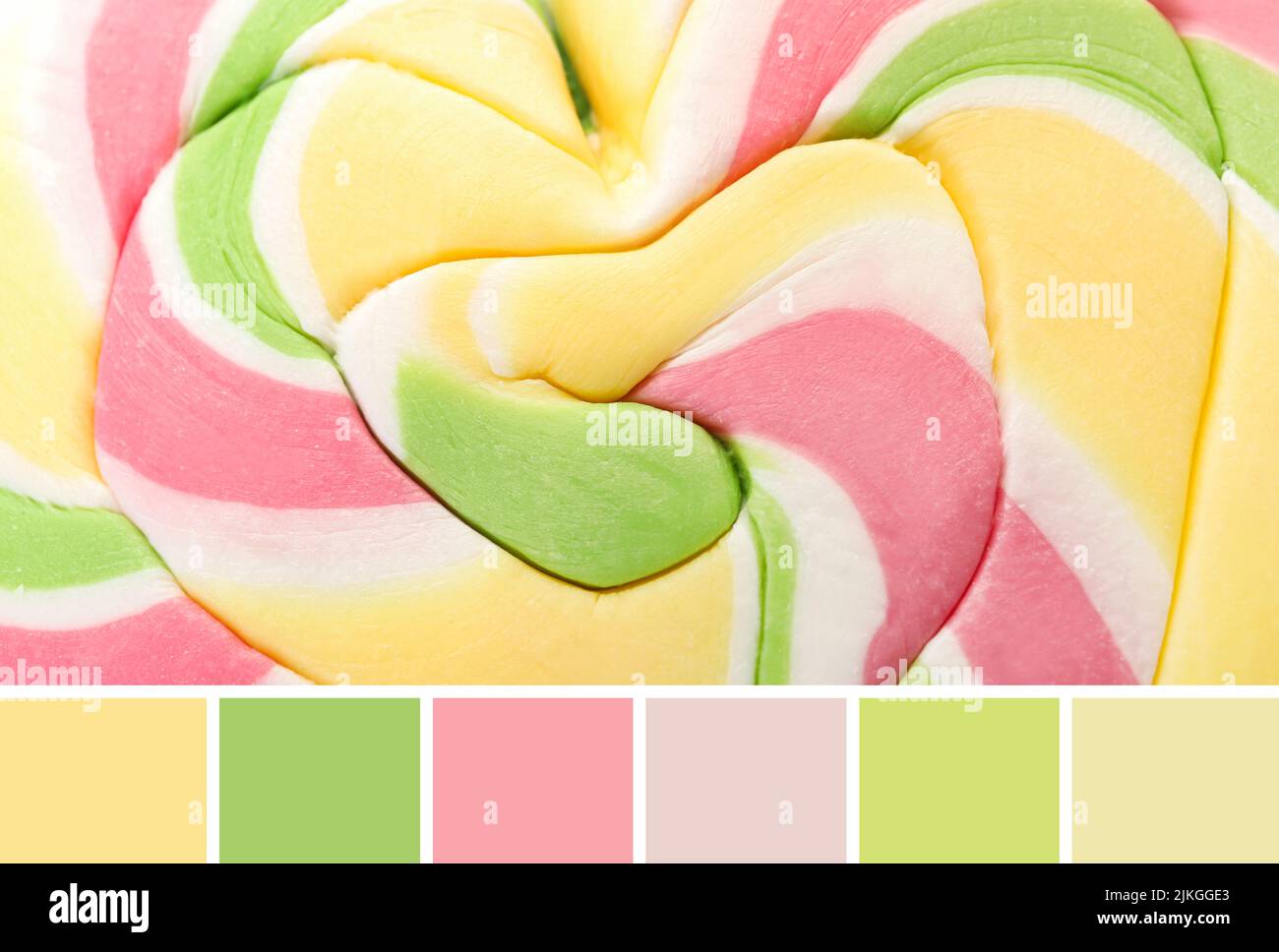 Texture of sweet lollipop, closeup. Different color patterns Stock ...