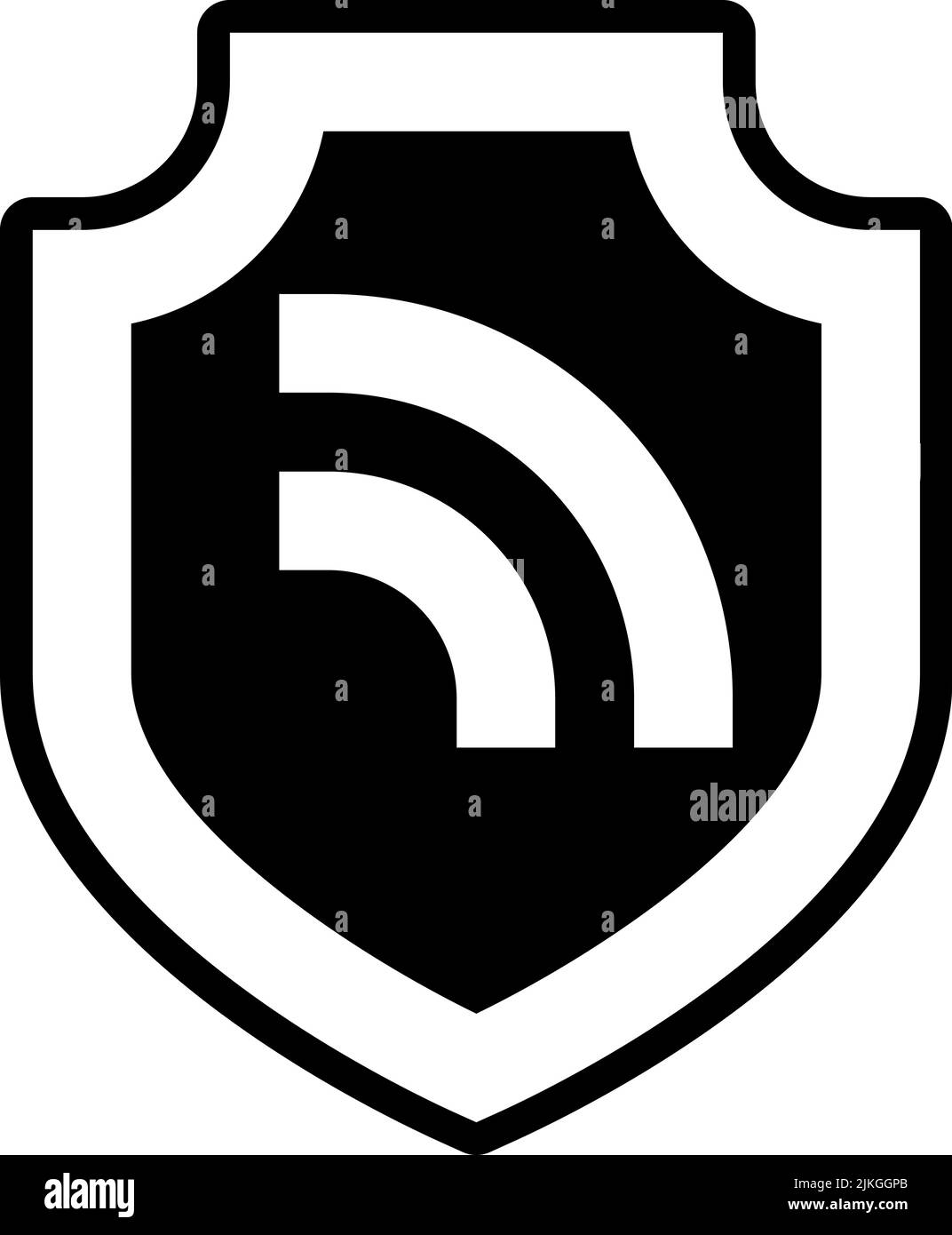 shield icon black vector illustration Stock Vector Image & Art - Alamy
