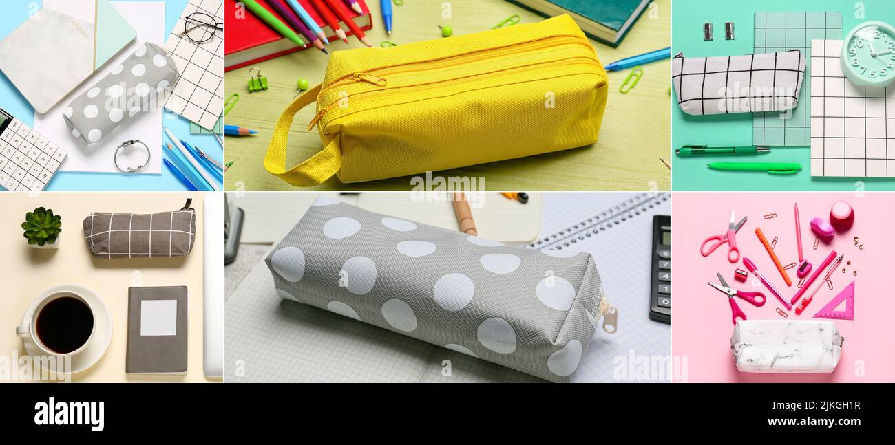 School pencil cases hi-res stock photography and images - Alamy