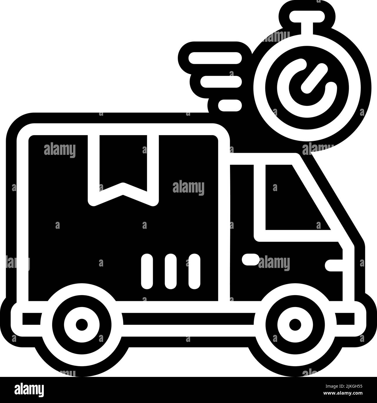 time tracking icon black vector illustration Stock Vector Image & Art ...