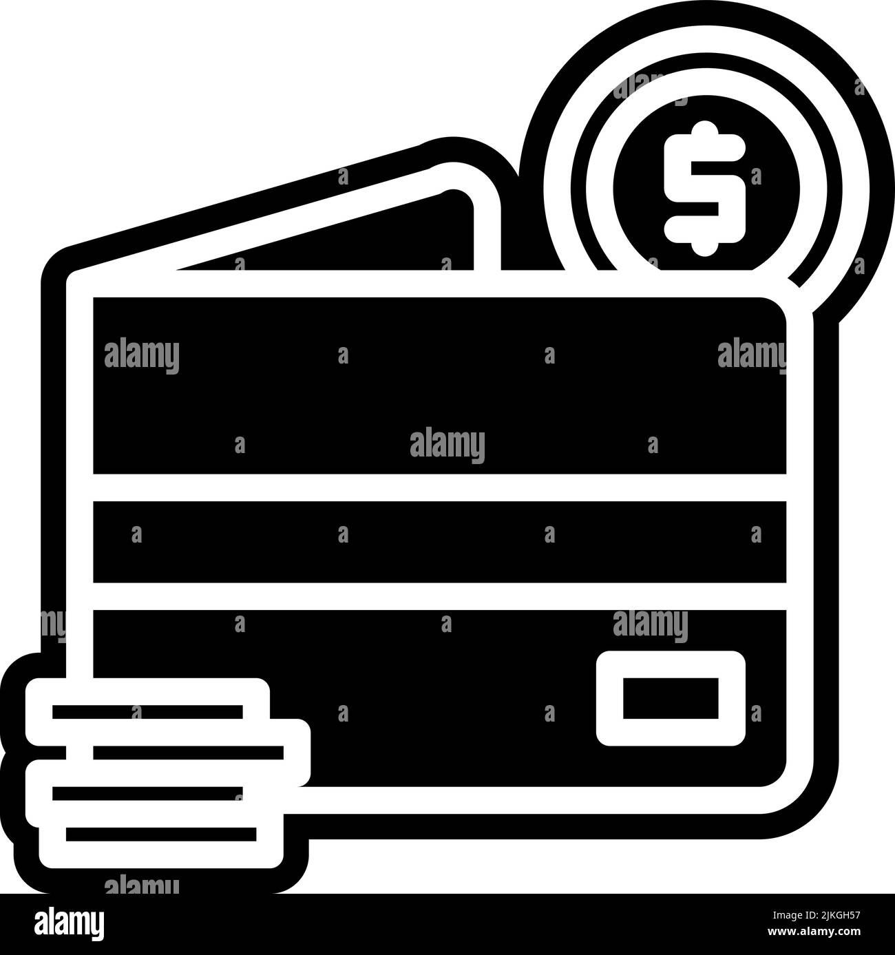wallet icon black vector illustration Stock Vector Image & Art - Alamy