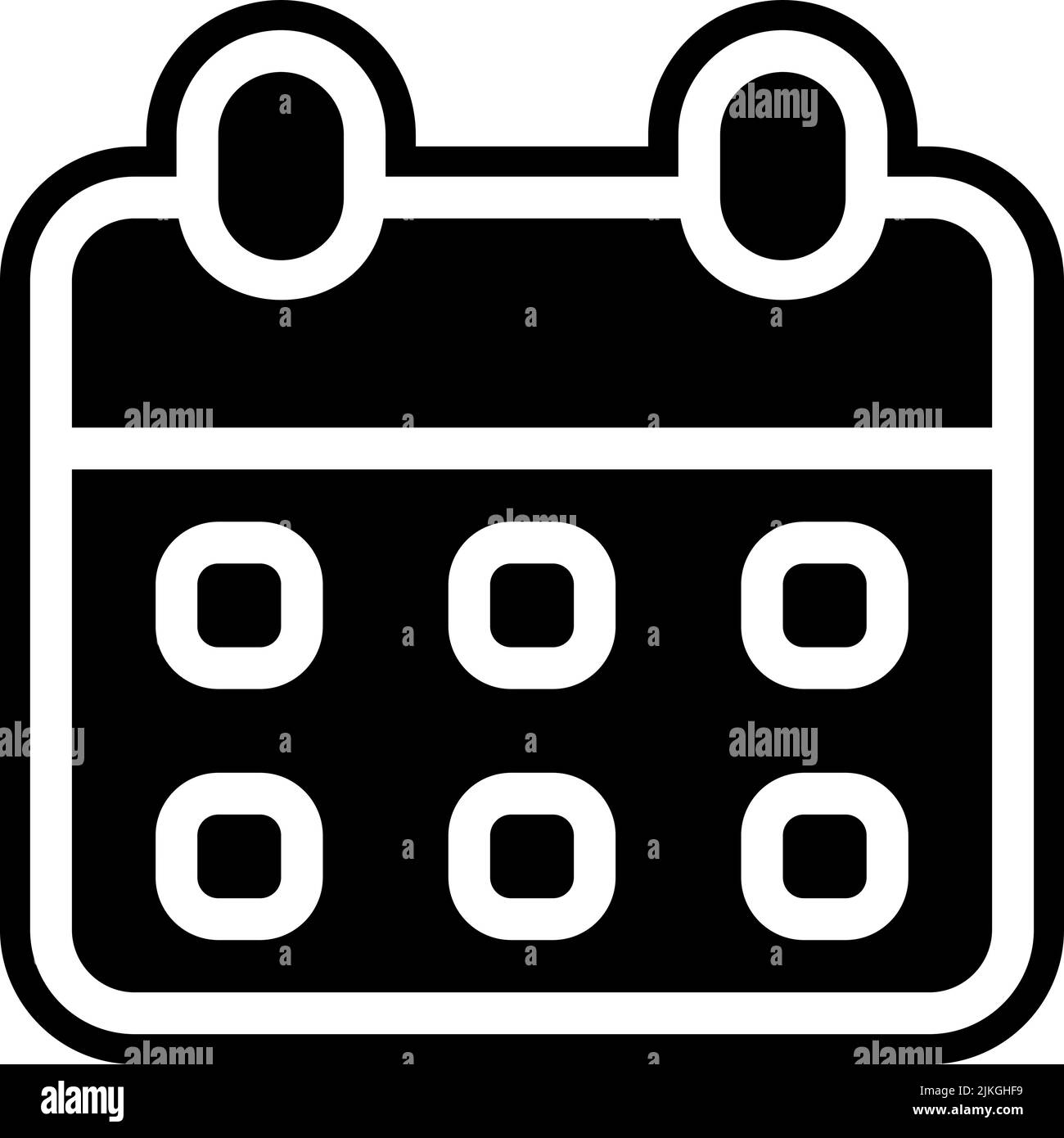 calendar icon black vector illustration Stock Vector Image & Art - Alamy