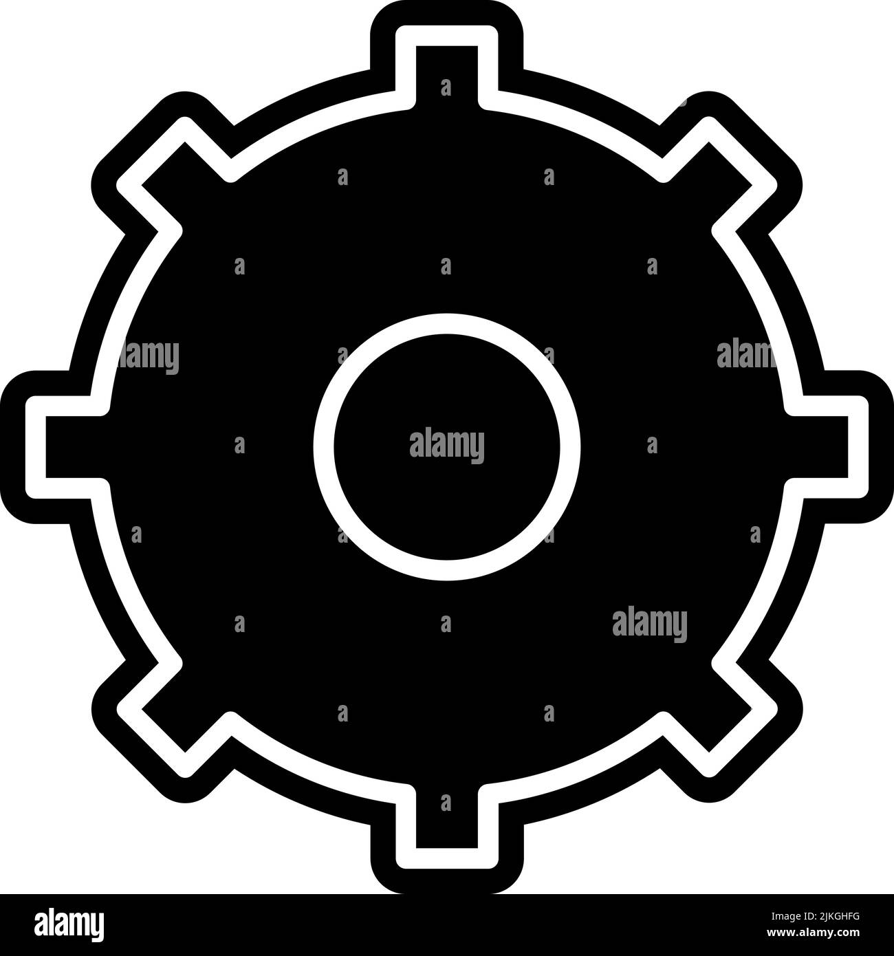 gear icon black vector illustration Stock Vector Image & Art - Alamy