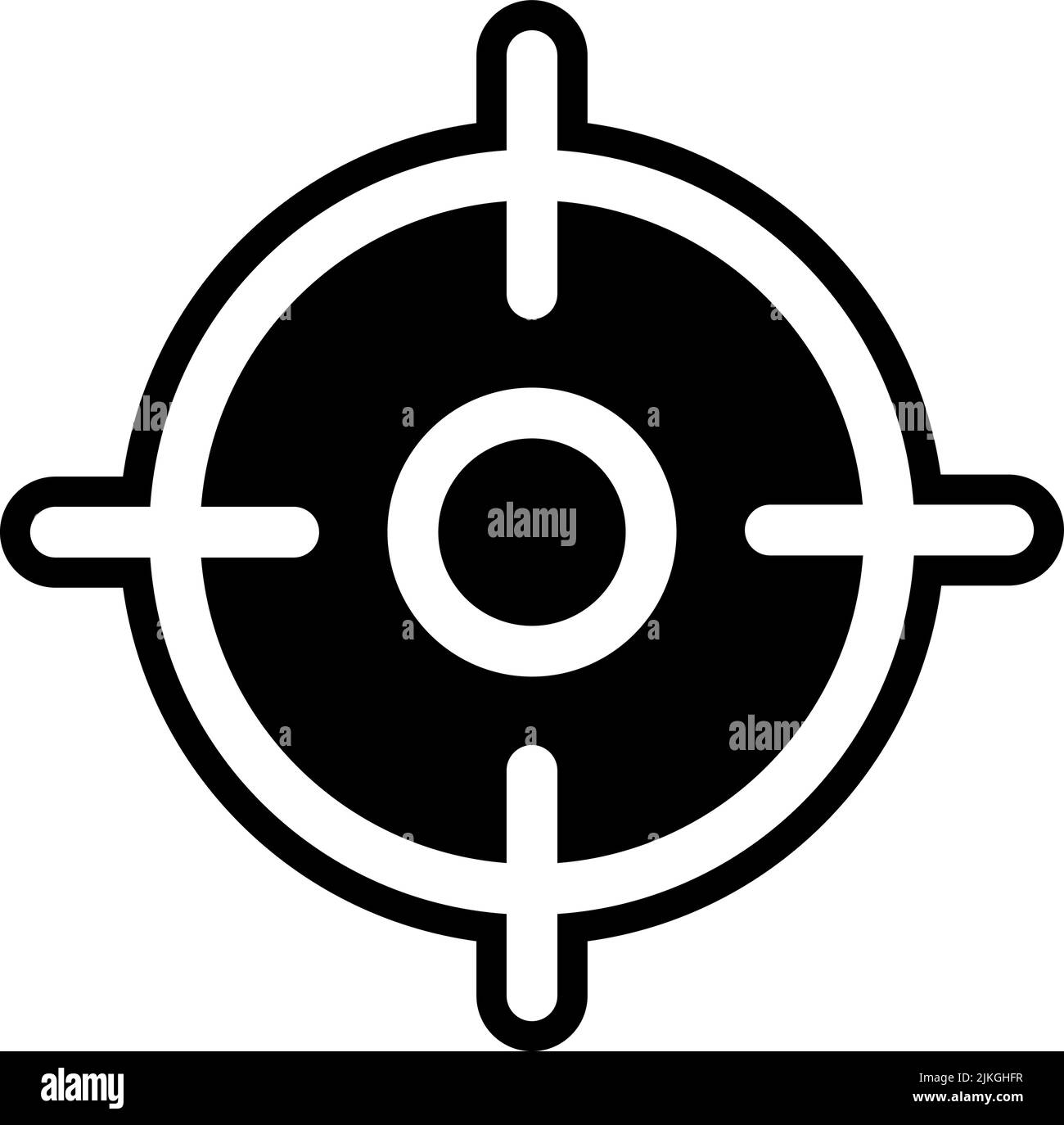 target icon black vector illustration Stock Vector Image & Art - Alamy