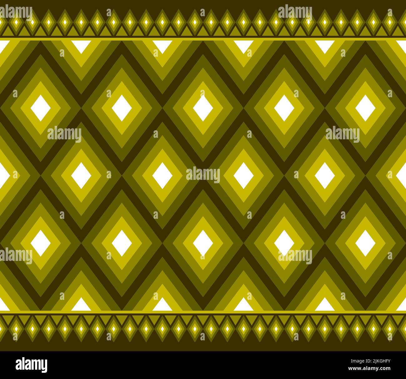 Dark Green Symmetry Rhomboid Geometric Ethnic Seamless Pattern Design ...