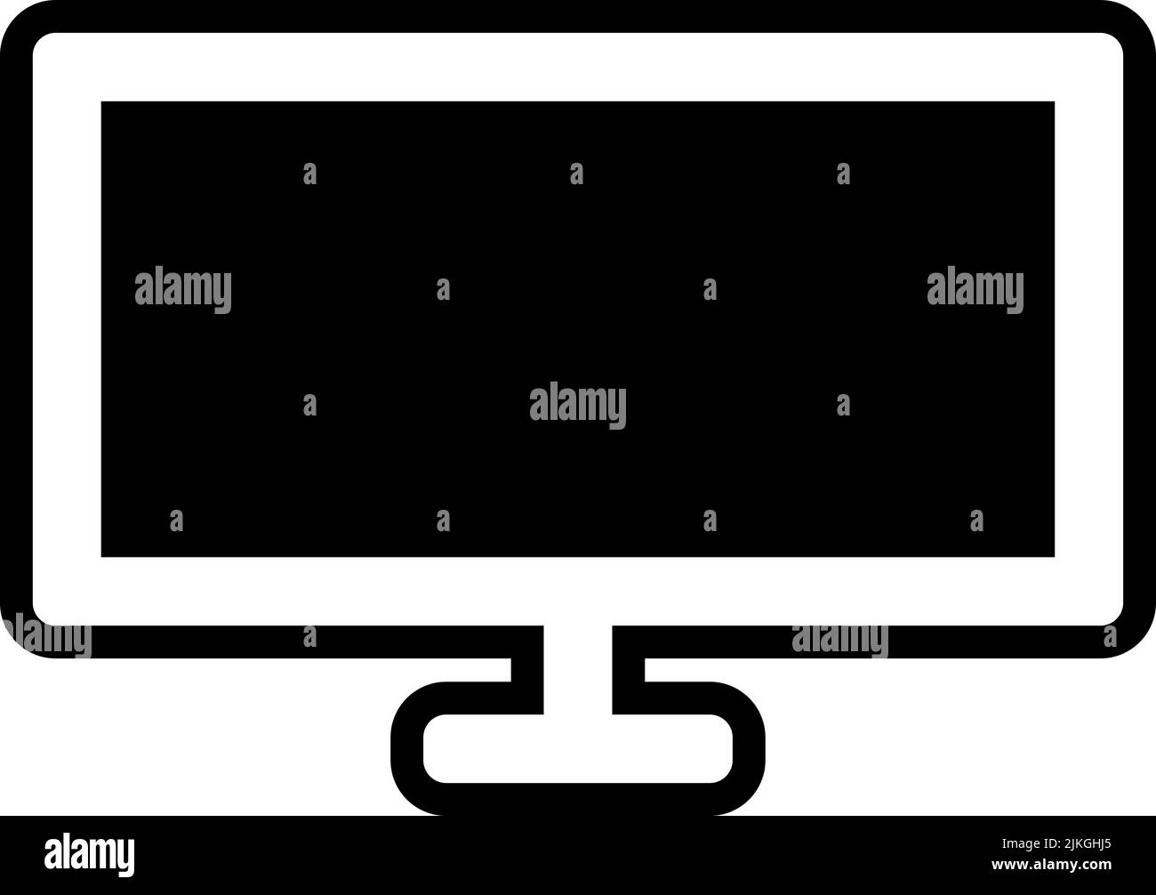 monitor icon black vector illustration Stock Vector Image & Art - Alamy