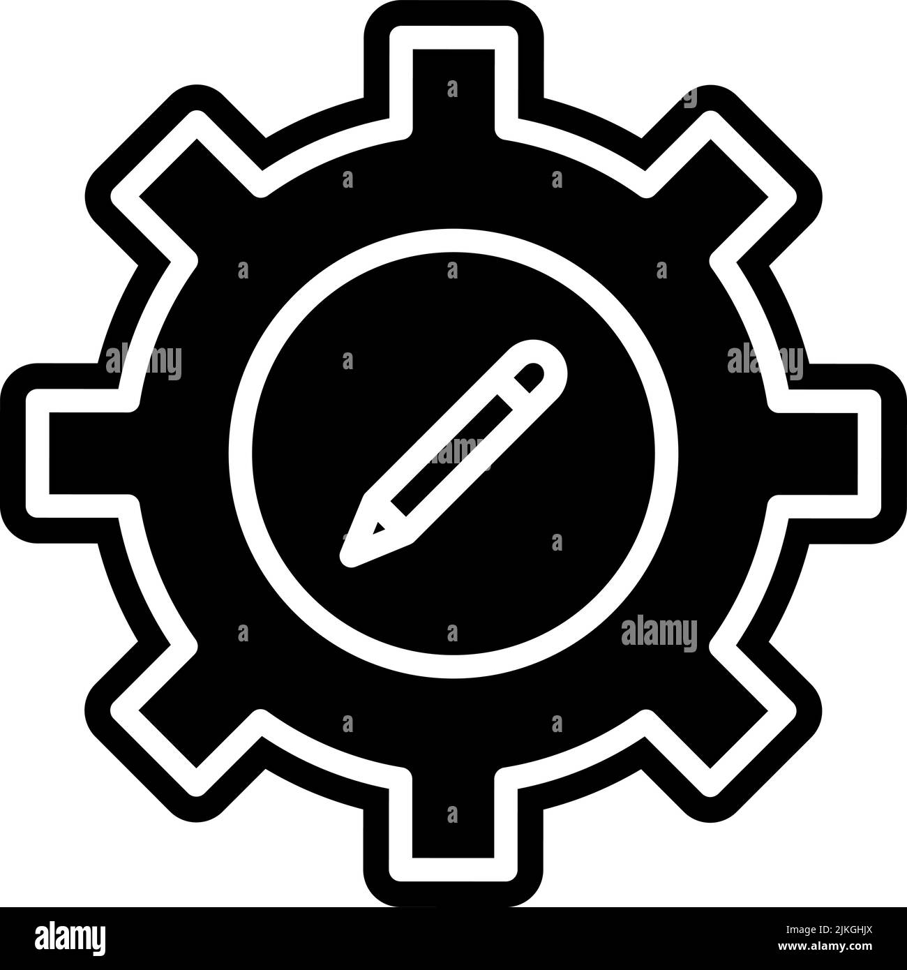 engineering icon black vector illustration Stock Vector Image & Art - Alamy