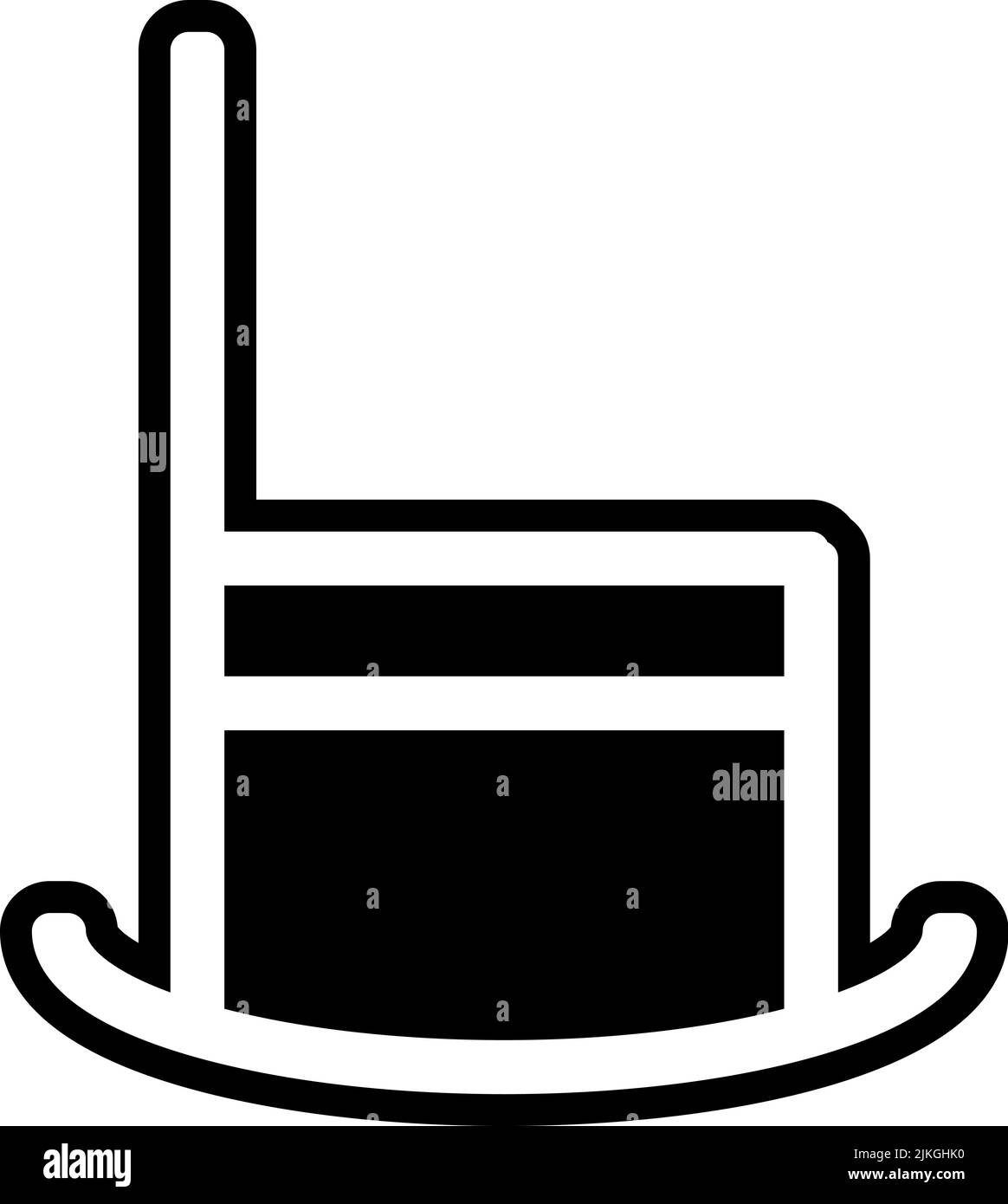 rocking chair icon black vector illustration Stock Vector Image & Art ...