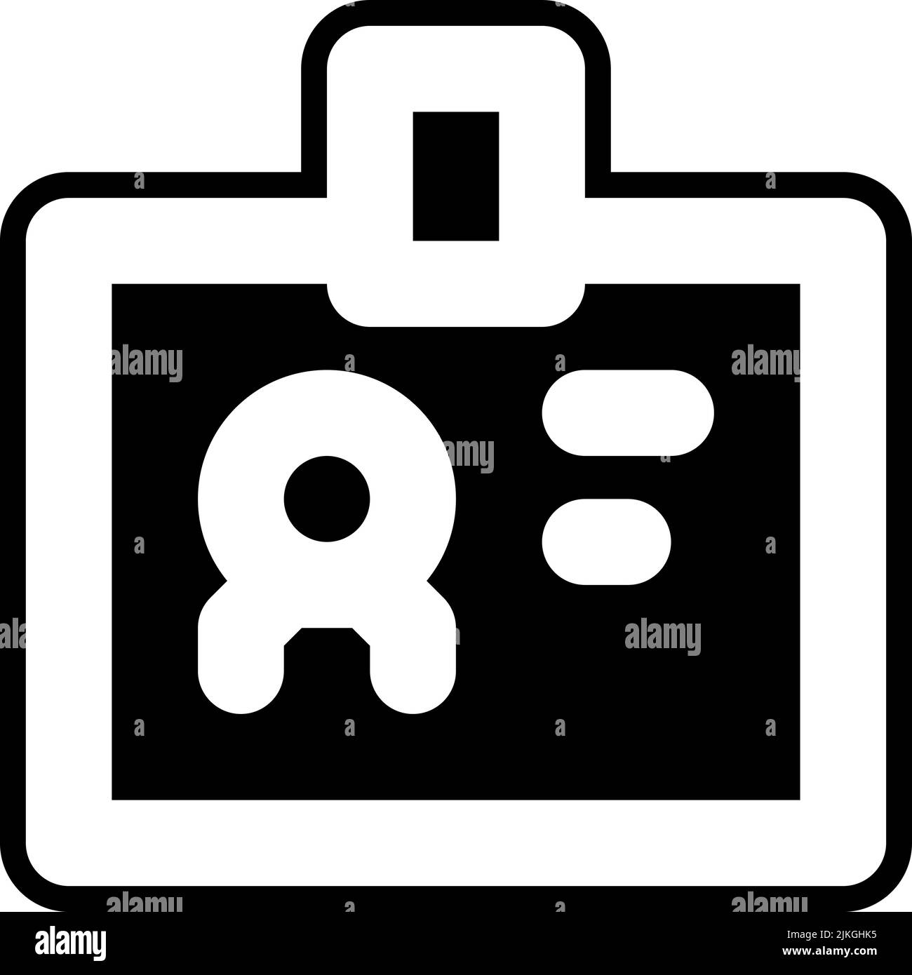 Id Card Icon Black Vector Illustration Stock Vector Image And Art Alamy