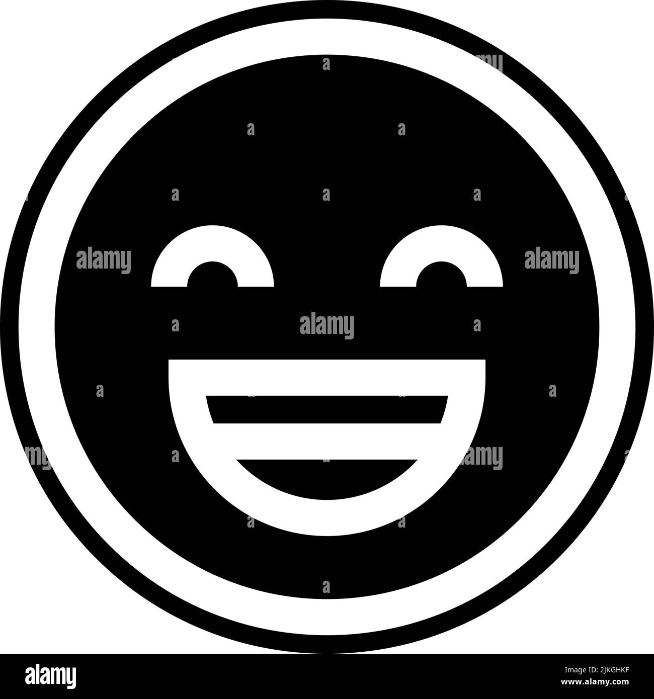 happy icon black vector illustration Stock Vector Image & Art - Alamy