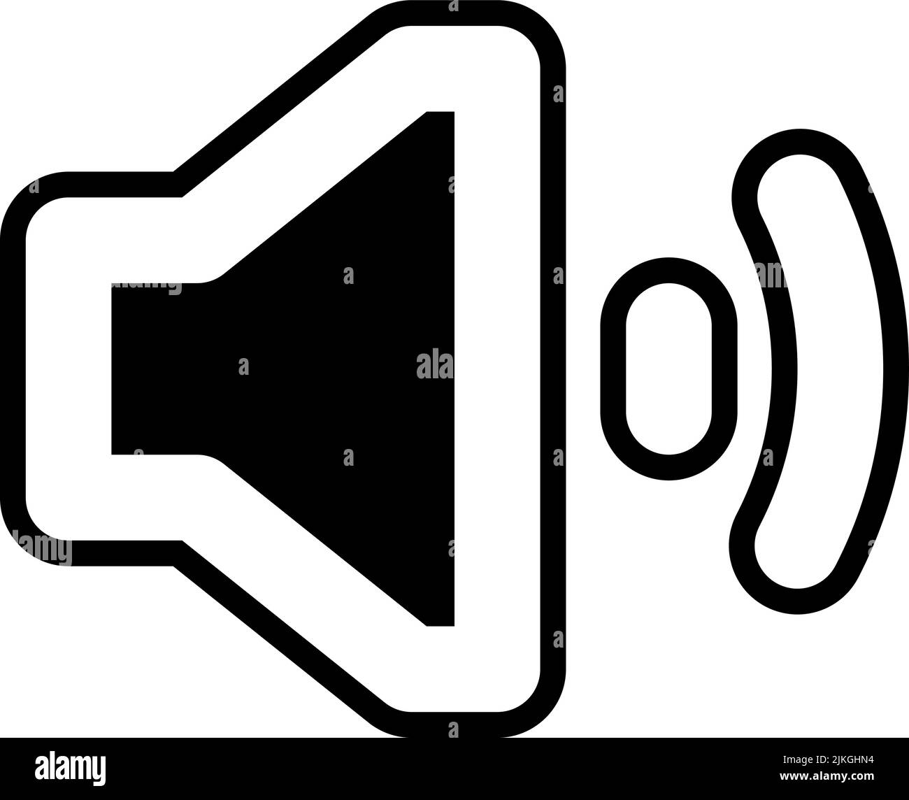 speaker icon black vector illustration Stock Vector Image & Art - Alamy