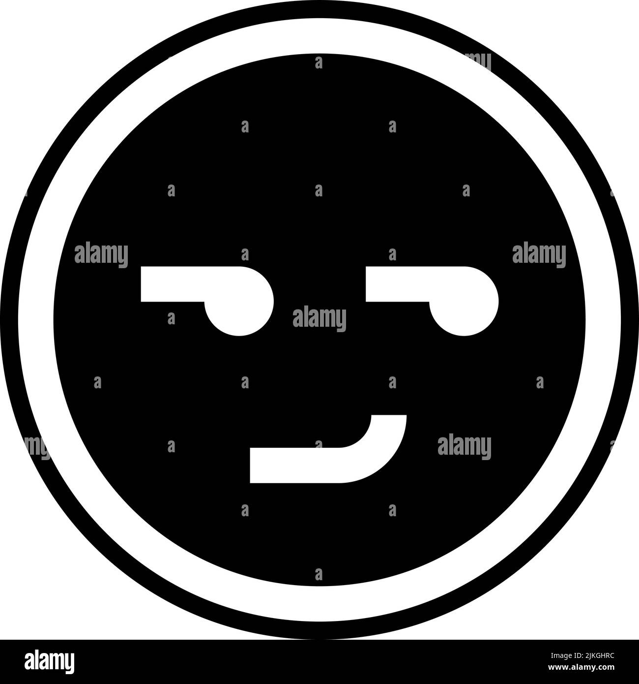 smirking icon black vector illustration Stock Vector Image & Art - Alamy